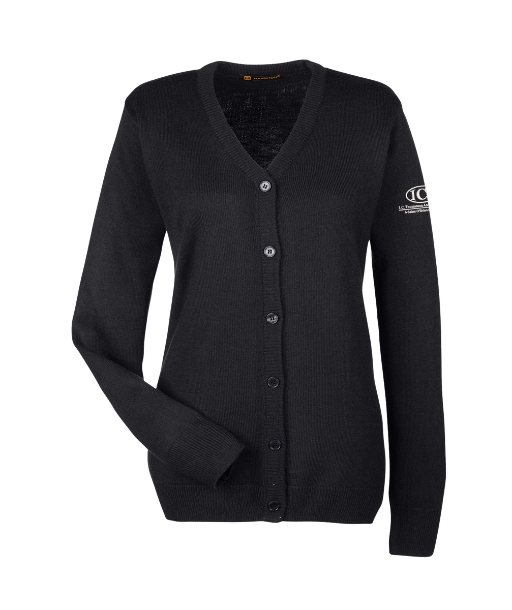 Harriton Ladies' Pilbloc™ V-Neck Button Cardigan Sweater – I.C. Thomasson